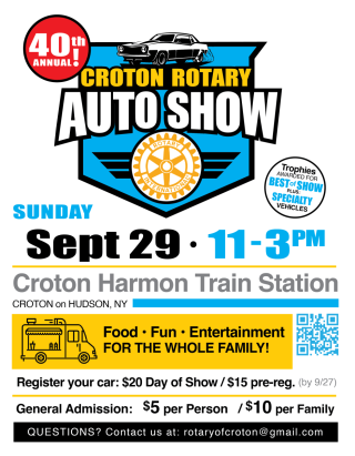 40th Annual Croton Rotary Auto Show | Croton-on-Hudson NY